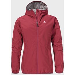 Sch&ouml;ffel Outdoorjacke SCH&Ouml;FFEL "Jacket Style Migandi WMS", Damen, Gr. 38, rot (3750, rot), Oberstoff: 100% Polyester; (Membran: Thermoplastisches Polyurethan), regular fit, hoch geschlossener Ausschnitt, Jacken Outdoorjacke