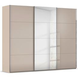 Schwebet&uuml;renschrank Rauch "Kleiderschrank Schrank Garderobe Schlafzimmerschrank SCALE-FYRA", beige (fango, glas fango, griffleisten chrom), B:271cm H:223cm T:68cm, Holzwerkstoff, Schr&auml;nke, Schwebet&uuml;renschrank, edle viergeteilte T&uuml;ren Spiegel/Glas-Mix viele Farben MADE IN GERMANY
