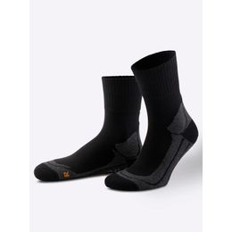 Wandersocken Camano, Damen, Gr. 2, schwarz, 34% Polyester, 33% Polyacryl, 21% Polyamid, 10% Wolle, 2% Elasthan, Socken Wandersocken