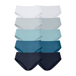 Jazz-Pants Slips Petite Fleur, Damen, Gr. 48/50, blau, Obermaterial: 95% Baumwolle, 5% Elasthan, unifarben, k&ouml;rpernah, Unterhosen Jazz-Pants Slips, aus elastischer Baumwolle, Topseller
