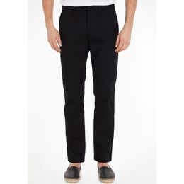 Chinohose Tommy Hilfiger "DENTON CHINO 1985 PIMA COTTON", Herren, Gr. 33, L&auml;nge 34, schwarz, Twill, Obermaterial: 96% Baumwolle, 4% Elasthan, straight fit kn&ouml;chellang, Hosen Chinohose, von der Kollektion aus 1985 inspiriert