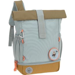 L&auml;ssig Kinderrucksack L&Auml;SSIG "Nature, Mini Rolltop Backpack, Light Blue", M&auml;dchen, Gr. B/H/T: 23cm x 32,5cm x 11cm, blau (light blau), Polyester, Rucks&auml;cke Kinderrucksack, aus recycelten PET-Flaschen