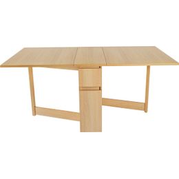 Esstisch WOODMAN "Jasper", beige (natur), B:90cm H:75cm T:90cm, Tische, Esstisch, mit einer rechteckigen Tischplatte und Auszugsfunktion, Breite 90 cm