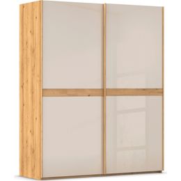 Schwebet&uuml;renschrank Rauch "Kleiderschrank Schrank Garderobe Schlafzimmerschrank SCALE-LINE", braun (asteiche, glas champagner), B:181cm H:223cm T:68cm, Holzwerkstoff, Schr&auml;nke, Schwebet&uuml;renschrank, edle Optik mit Bauchbinde in Korpusfarbe mit Glasfront MADE IN GERMANY