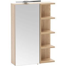 Spiegelschrank Schildmeyer "Piazza, Breite 49,7 cm", eiche hell, B:49,7cm H:74,8cm T:16cm, FSC-zertifizierter Holzwerkstoff, Schr&auml;nke, Spiegelschrank, Made in Germany