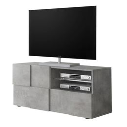 Lowboard Home Affaire "Dama Breite 121 cm, TV-Board 1 T&uuml;r, 1 Schubkasten, TV-Schrank", grau (beton, optik), Sideboards, Lowboard, Front in 3D-Optik, grifflos, verschiedene Farben