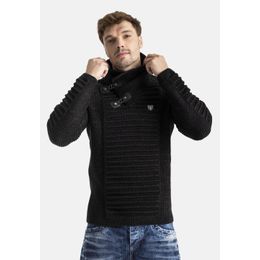 Cipo & Baxx Kapuzenpullover CIPO & BAXX, Herren, Gr. XXL, schwarz, Strick, Obermaterial: 100% Polyacryl, unifarben, regular fit, Pullover Kapuzenpullover