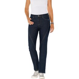 Damen Jeans mit Ziern&auml;hten vorne dark blue, Gr&ouml;&szlig;e 42