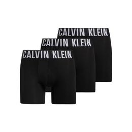 Boxer "BOXER BRIEF 3PK", Herren, Gr. XXL (56), 3 Stk., schwarz (schwarz, schwarz, schwarz), Jersey, Obermaterial: 88% Polyester, 12% Elasthan, Calvin Klein Underwear, unifarben, k&ouml;rpernah, Unterhosen Boxer, mit Logo-Stretchbund, Topseller