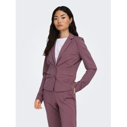 Jerseyblazer Only "ONLPOPTRASH &ndash; 2-Knopf Blazer mit taillierter Silhouette", Damen, Gr. S, rose braun, Milano Rib, Obermaterial: 63% Viskose, 32% Nylon, 5% Elasthan, unifarben, regular fit h&uuml;ftlang, Blazer Jerseyblazer, regular fit, Milano Rib, Materialmix, Reverskragen, unifarben