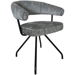 Stuhl Home Affaire "Stuhl Ibiza", grau (grau, schwarz, grau), B:58cm H:48cm T:45cm, St&uuml;hle, Stuhl, tolle Optik