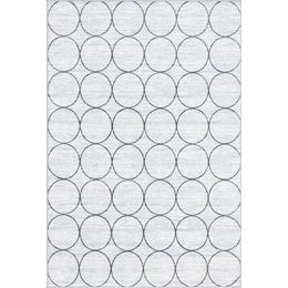 Teppich "Titan Trellis, LAGERR&Auml;UMUNG", beige (elfenbeinfarben, hellgrau), B:183cm H:13mm L:274cm, Polypropylen (PP), MyFlair M&Ouml;BEL & ACCESSOIRES, Teppiche, Teppich, Kurzflor, gewebt, modernes Design, Motiv Kreise