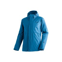 Regenjacke Maier Sports "Metor 3in1 M", Herren, Gr. 52, saphirblau, 100% Polyester (recycelt), Jacken Regenjacke, warme Herren Jacke mit Kapuze, Winterjacke wasserdicht atmungsaktiv