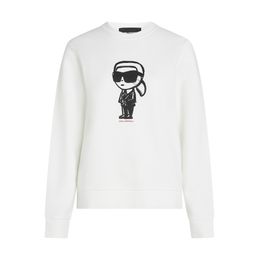 K by KARL LAGERFELD Karl Lagerfeld Sweatshirt 'IKON' Damen Gr&ouml;&szlig;e L creme / pink / schwarz