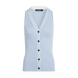 K by KARL LAGERFELD Karl Lagerfeld Strickweste Damen Gr&ouml;&szlig;e S hellblau / wei&szlig;