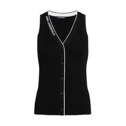 K by KARL LAGERFELD Karl Lagerfeld Strickweste Damen Gr&ouml;&szlig;e L schwarz / wei&szlig;