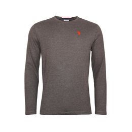 U.S. Polo Assn. Shirt Herren Gr&ouml;&szlig;e XL graumeliert / orange