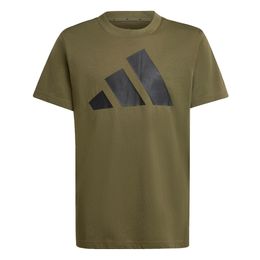 adidas Sportswear Funktionsshirt 'Essentials' Jungen Gr&ouml;&szlig;e 176 oliv / schwarz