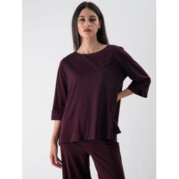 MND Bluse 'Soft Touch Edged' Damen Gr&ouml;&szlig;e M/L weinrot