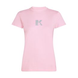 KARL LAGERFELD JEANS T-shirt Damen Gr&ouml;&szlig;e XL silbergrau / rosa