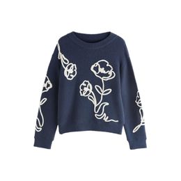 next Pullover Damen Gr&ouml;&szlig;e XL navy / wei&szlig;