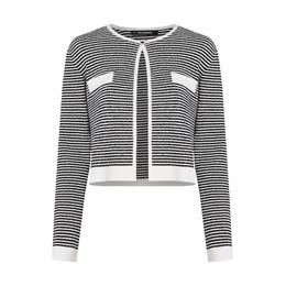 K by KARL LAGERFELD Karl Lagerfeld Strickjacke 'Ikon' Damen Gr&ouml;&szlig;e XXL schwarz / wei&szlig;