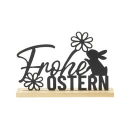 HOME STORY Schriftzug "Frohe Ostern" schwarz Massivholz,Metall Ma&szlig;e (cm): B: 23 H: 15 T: 4.0 &raquo; M&ouml;bel Kraft