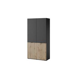 M&ouml;bel Kraft Dreht&uuml;renschrank 101 cm breit schwarz Ma&szlig;e (cm): B: 101 H: 200 &raquo; M&ouml;bel Kraft