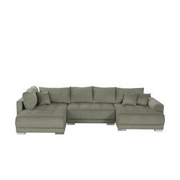 Wohnlandschaft mit Schlaffunktion Lemie gr&uuml;n Ma&szlig;e (cm): B: 356 H: 85 T: 218.0 Sofas > Sofas nach Material > Stoffsofas &raquo; Sofa DE