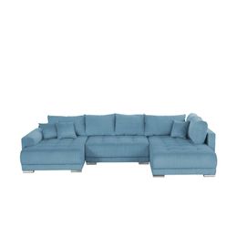 Wohnlandschaft mit Schlaffunktion Lemie blau Ma&szlig;e (cm): B: 356 H: 85 T: 218.0 Sofas > Sofas nach Material > Stoffsofas &raquo; Sofa DE
