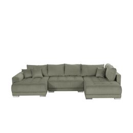Wohnlandschaft mit Schlaffunktion Lemie gr&uuml;n Ma&szlig;e (cm): B: 356 H: 85 T: 218.0 Sofas > Sofas nach Material > Stoffsofas &raquo; Sofa DE