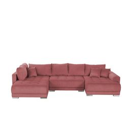Wohnlandschaft mit Schlaffunktion Lemie rot Ma&szlig;e (cm): B: 356 H: 85 T: 218.0 Sofas > Sofas nach Material > Stoffsofas &raquo; Sofa DE