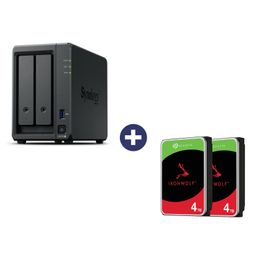 Synology Disk Station DS725+ NAS-Server (2 Sch&auml;chte) + Seagate Ironwolf&reg; NAS HDD 8 TB (2x 4 TB) - 3,5 Zoll
