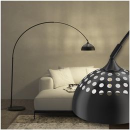 TecTake&reg; Bogenleuchte, 70er Jahre Retro-Stil, Teleskopbogen mit schwenkbarem Lampenschirm, Fu&szlig;schalter, h&ouml;henverstellbar 187 - 206 cm