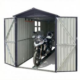 ALBATROS Premium Motorradgarage &ndash; verzinktes Metall in Anthrazit (RAL 7016) 169x296x191cm Motorrad Unterstellplatz wetterfest