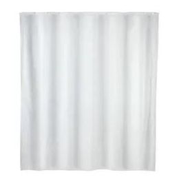 Wenko Anti-Schimmel Duschvorhang Uni White, 180 x 200 cm, Textil (Polyester), 180 x 200 cm, waschbar
