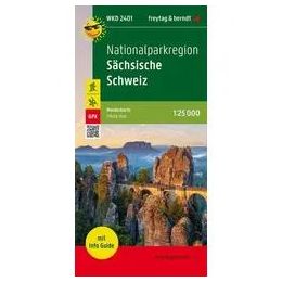 Nationalparkregion S&auml;chsische Schweiz, Wanderkarte 1:25.000, mit Infoguide, freytag & berndt, WKD 2401