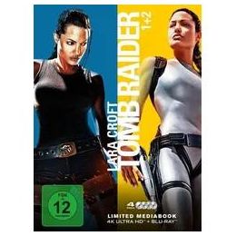 Lara Croft: Tomb Raider 1+2 - Mediabook - Limited Edition [2 x 4K Ultra HD + 2 x Blu-ray 2D]
