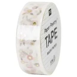 Rico Design Tape, Bl&uuml;te, Puder/Gold, Hochzeit