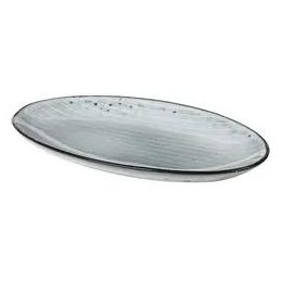 Broste Copenhagen Platte Nordic Sea, Keramik Graublau, 13,6 cm