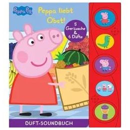 Peppa Pig - Peppa liebt Obst! - Duft-Soundbuch - Pappbilderbuch mit 5 Ger&auml;uschen und 6 D&uuml;ften - Peppa Wutz