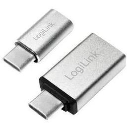 Logilink USB 3.2 Gen 1 (USB 3.0) Adapter [1x USB-C&reg; Stecker - 1x USB 2.0 Buchse Micro-B, USB 3.2 Gen 1 Buchse A (USB 3.0)] AU0040