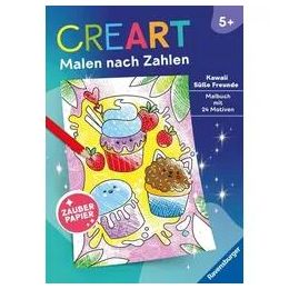 Ravensburger CreArt Malen nach Zahlen ab 5 - Zauberpapier: Kawaii S&uuml;&szlig;e Freunde