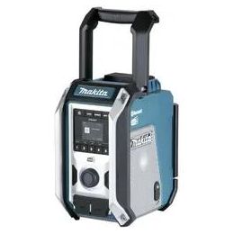 Makita DMR115 Baustellenradio DAB, DAB+ AUX, Bluetooth&reg;, USB spritzwassergesch&uuml;tzt, sto&szlig;fest T&uuml;rkis, Schwarz, Silber
