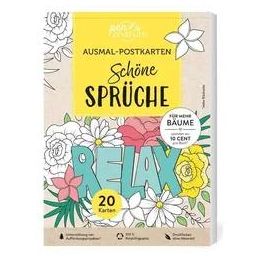 Ausmal-Postkarten Sch&ouml;ne Spr&uuml;che 20 Karten