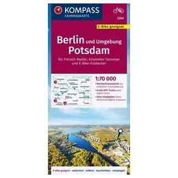 KOMPASS Fahrradkarte 3342 Berlin und Umgebung, Potsdam 1:70.000