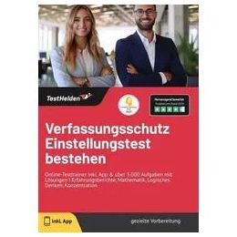 Verfassungsschutz Online-Testtrainer inkl. App & &uuml;ber 5.000 Aufgaben mit L&ouml;sungen Erfahrungberichte, Mathematik, Logisches Denken, Konzentration
