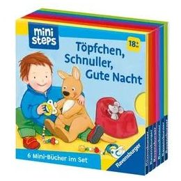 Ravensburger Ministeps Mein erster B&uuml;cher-W&uuml;rfel: T&ouml;pfchen, Schnuller, Gute Nacht (B&uuml;cher-Set) - ab 18 Monate