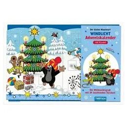 TR&Ouml;TSCH - Windlicht Adventskalender "Der kleine Maulwurf" Weihnachtskalender mit 24 leuchtenden Motiven