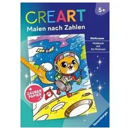 Ravensburger CreArt Malen nach Zahlen ab 5 - Zauberpapier: Weltraum